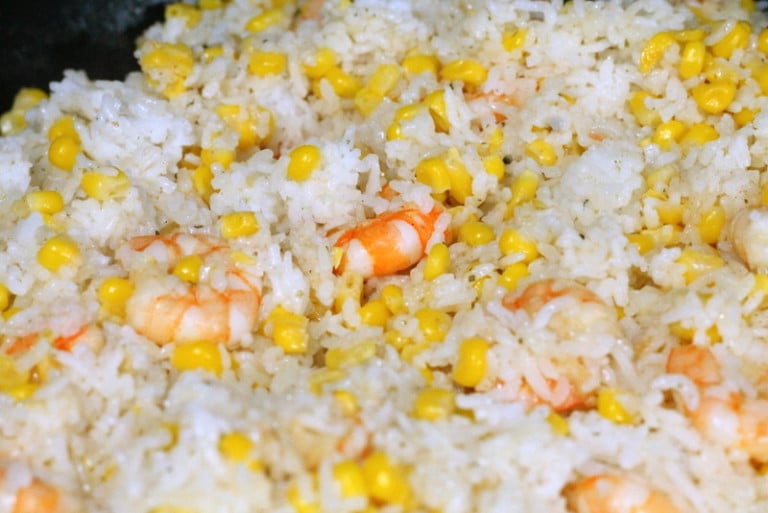 Lime Shrimp, Corn, and Rice Skillet - Real: The Kitchen and Beyond